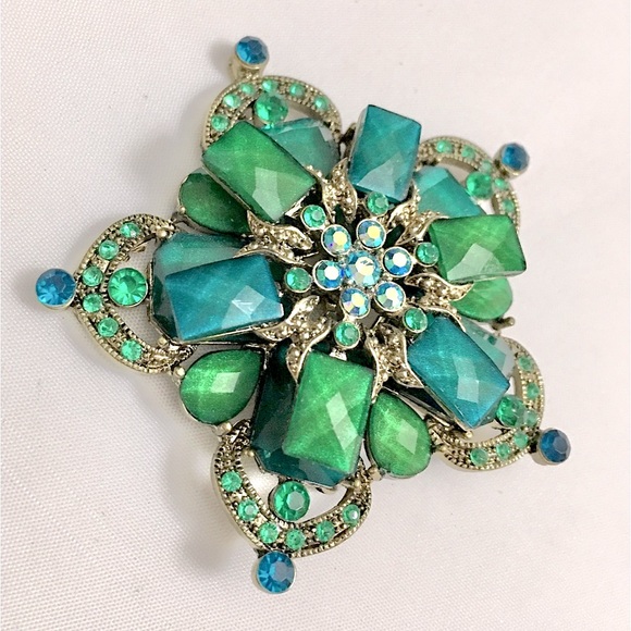 Jewelry | Fab Multi Shades Of Green Bronze High End Brooch | Poshmark